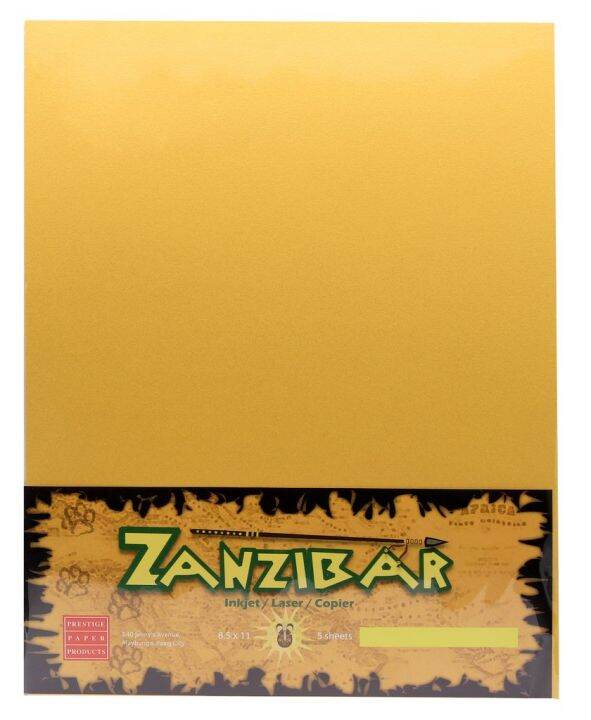 ZANZIBAR Specialty Paper/Board 5 Sheets 200gsm (Size 8.5x11 Inches ...