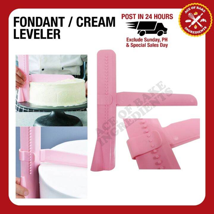Adjustable height cake leveler cream scraper spatula baking surface ...