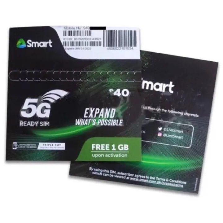 Smart 5G LTE SIM Card Special Number 09619995559 | Lazada PH