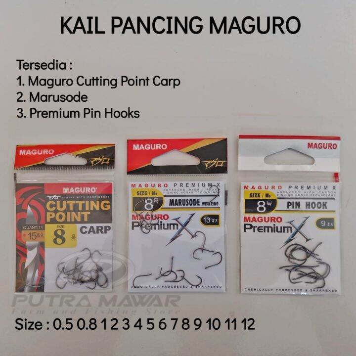 Kail Maguro Cutting Poin Carp Carp Premium X Marusode Pin Hook With ...
