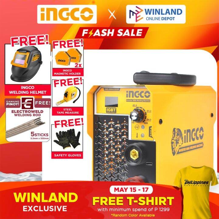 QWA FLASH Ingco Inverter Portable Welding Machine IGBT ARC MMA w Free ...