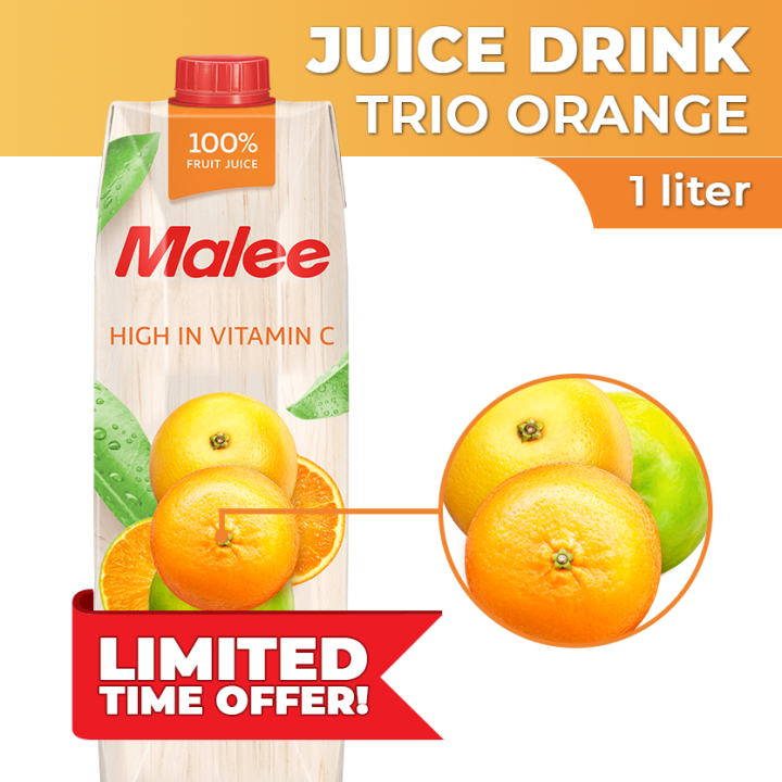 Malee 100% Juice Drink Trio Orange 1L | Lazada PH