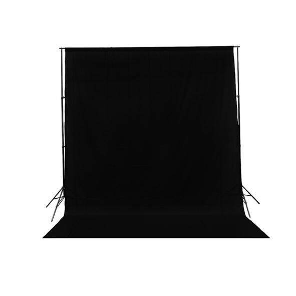 Black Screen Muslin Cotton Fabric Backdrop Black Color Background for ...