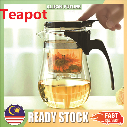 Heat Resistant Glass Teapot With Infuser Filter Teapot 500ml / 750ml / 900ml | Lazada