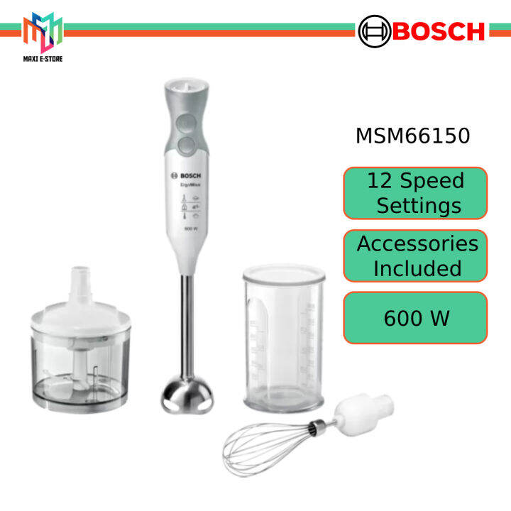 Bosch MSM66150 Hand Blender Ergo Mixx 600W White - MSM66150 | Lazada