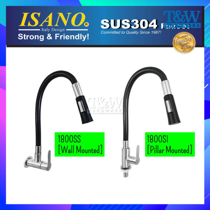 ISANO Flexible Black Silicone Rubber Hose Premium Matte Black SUS304 ...