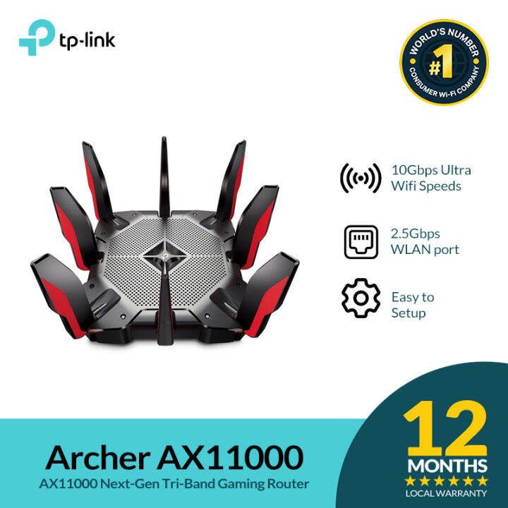 Tp-Link Archer AX11000 Next Gen Tri-Band Gaming Router, Wi-Fi 6, Game ...