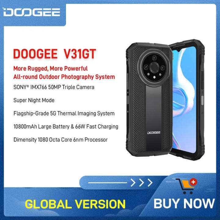DOOGEE V31GT Rugged Phone 6.58” FHD Dimensity 1080 Octa Core 5G Thermal ...