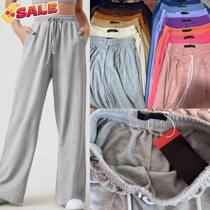 H&M Wideleg Sweatpants for Women with Two Pockets Baggy Wide Leg Sweat ...