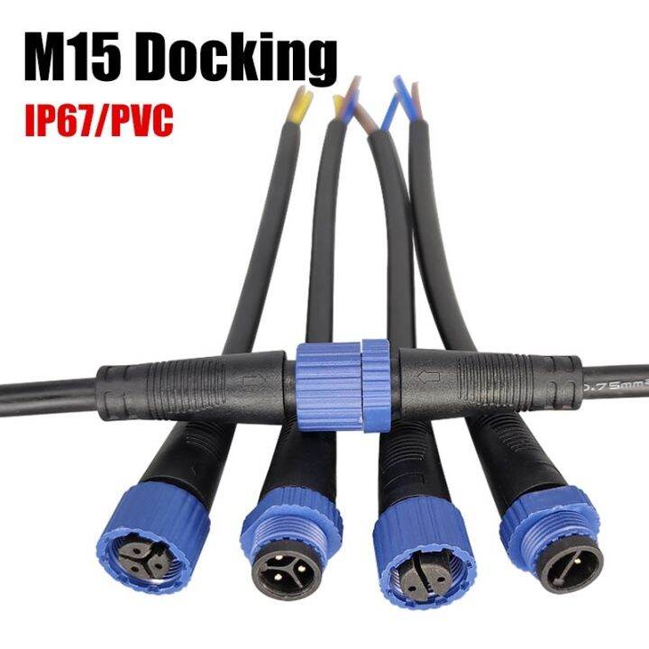 M15 Waterproof Male Female Plug Connector IP67 AC/DC 2Pin 3Pin 4pin ...