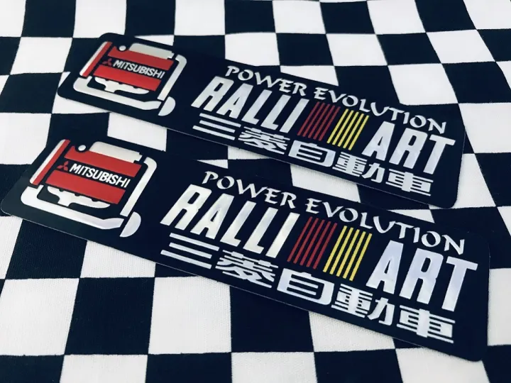 Ralliart สติ๊กเกอร์ Mitsubishi Evolution Evo สติกเกอร์ [2ชิ้น] Foil ...