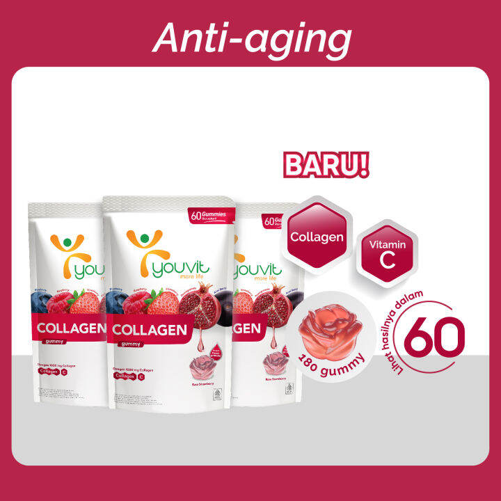 YOUVIT Collagen VERISOL®️ Bioactive Collagen Peptides®️ 3 Pouch Besar ...