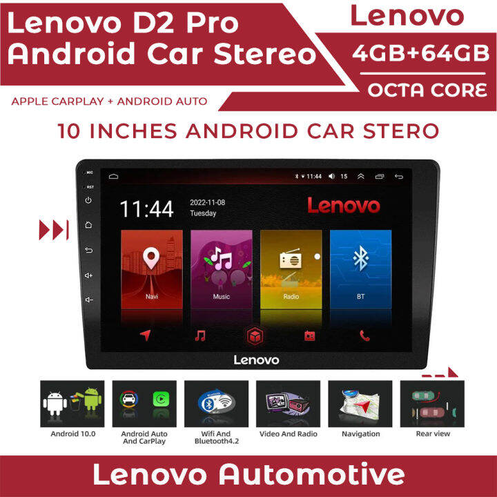 LENOVO D2 Pro Android Car Stereo 10 inch 4GB+64GB Head Unit with GPS ...