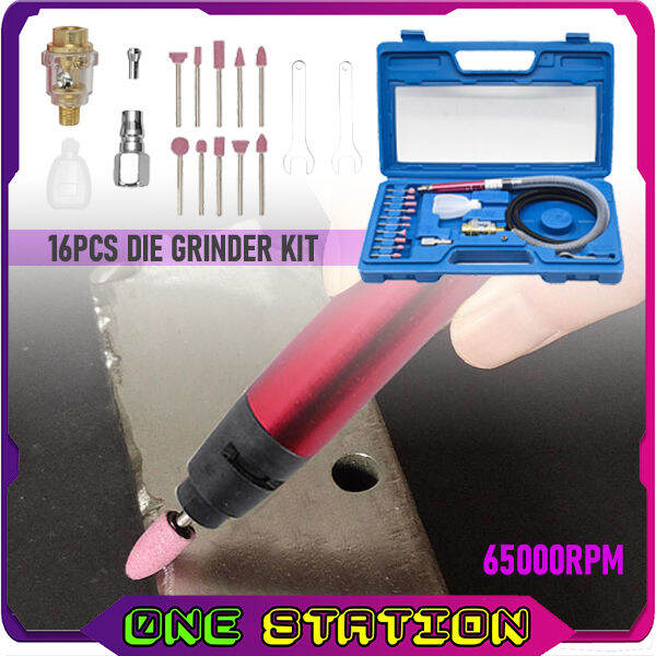 16pcs Pneumatic Air Micro Die Grinder Kit High Speed Rotary Tool ...