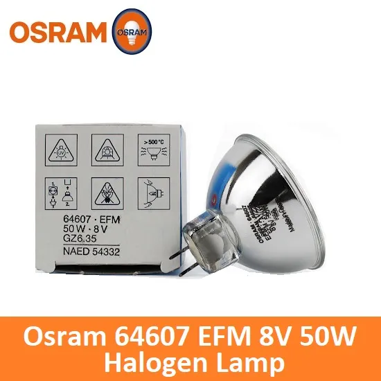 Osram 64607 EFM A1 229 MR16 50W 8V GZ6.35 Halogen Lamp With Reflector ...