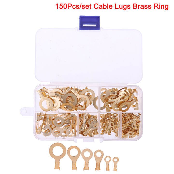 LEI 150X Brass Ring Cable Lugs Cable Connector Wire Terminal M3 M4 M5 ...