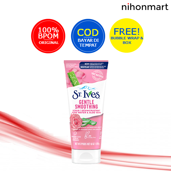 St Ives Gentle Smoothing Rose Water And Aloe Vera Face Scrub 170g