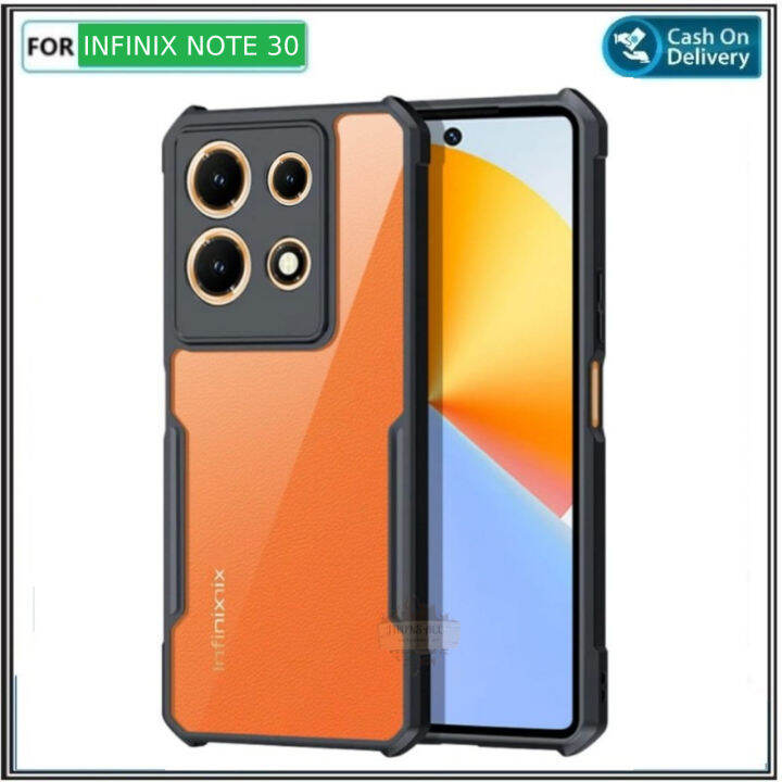 Casing Case INFINIX NOTE 30 4G 2023 Armor Shockproof Transparan Fusion Protect Camera Silikon ...