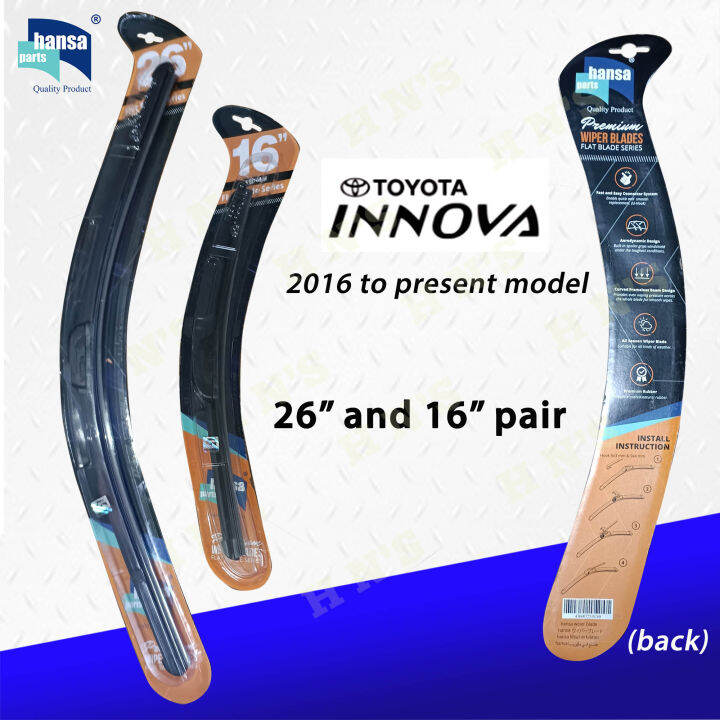 Toyota Innova 2016 Wiper Blade Size at David Delarosa blog