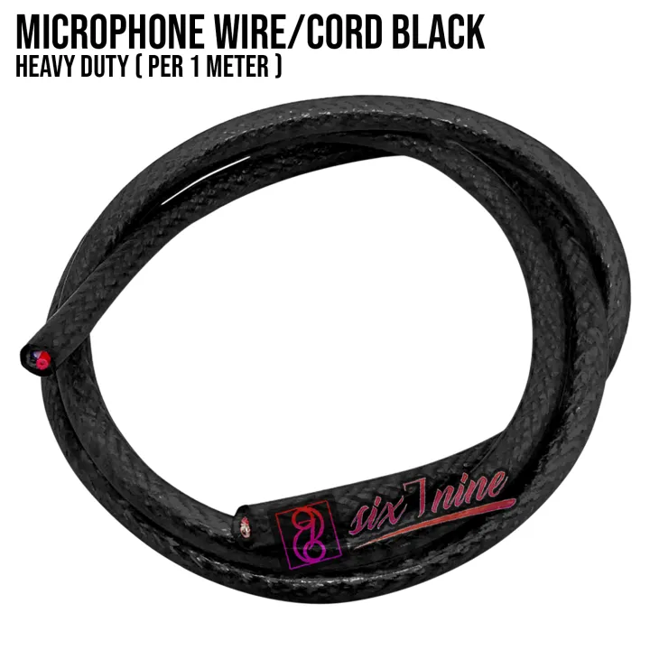 Black Microphone Wire/Cord Heavy Duty (Per 1 Meter) | Lazada PH