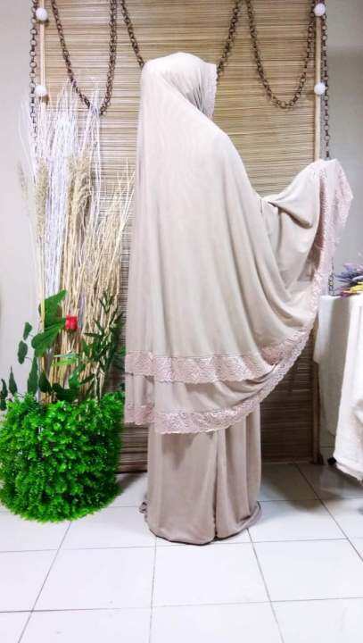 New Mukna set Double lace Malaysian inspired | Lazada PH