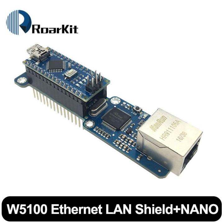 NANO 3.0 L298P 2A DC Stepper Motor Driver Shield Module W5100 Ethernet LAN Network / Data Record ...