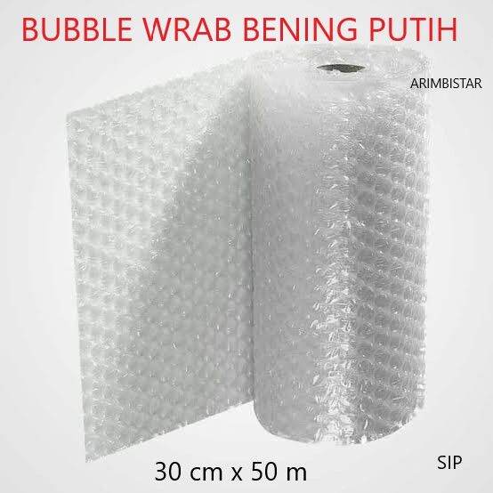 Bubble Wrap Putih atau Bening Uk 30 cm x 50 m | Lazada Indonesia