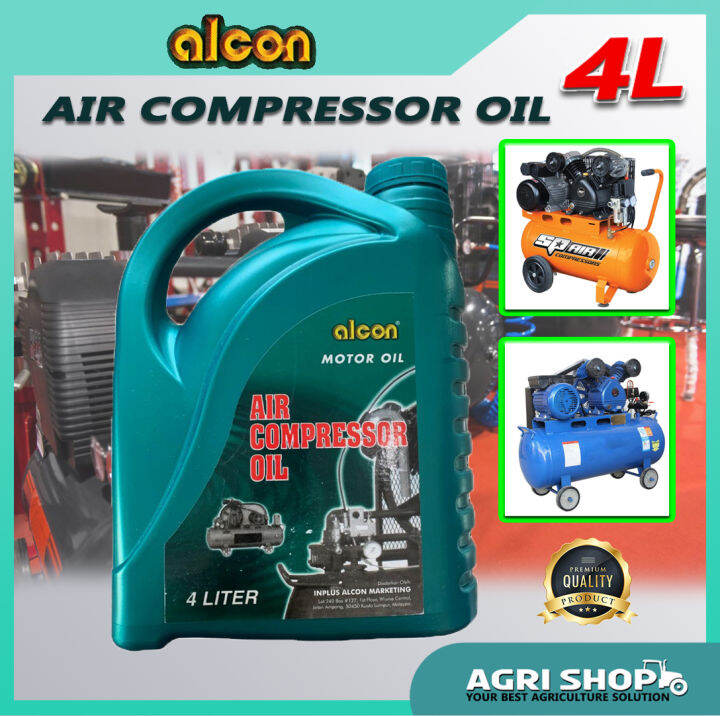 Agrishop 4L Alcon Professional Air Compressor Oil Lubricant Oil 4 Litre ...