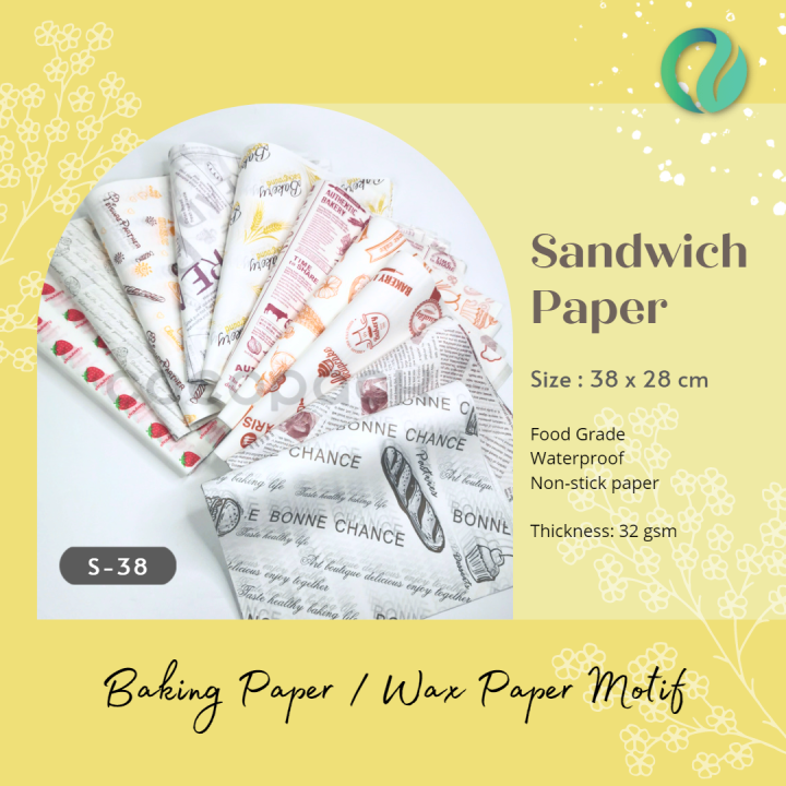 Baking Paper Kertas Roti Motif 38x28cm | Lazada Indonesia