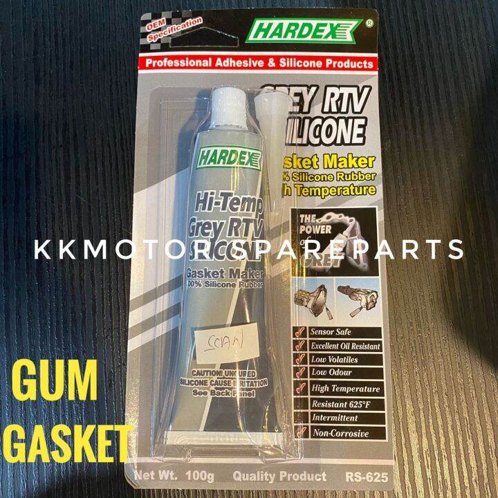GUM GASKET HARDEX 100g GREY RTV SILICONE 100% SILICONE RUBBER | Lazada