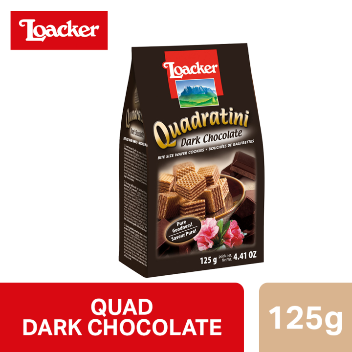 Loacker Quadratini Dark Chocolate Wafer 125g | Lazada PH