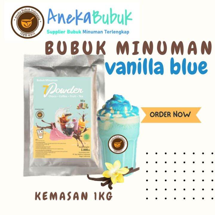 Bubuk Minuman Rasa Vanilla Blue Mix 1 Kg - Serbuk Powder Drink Rasa ...