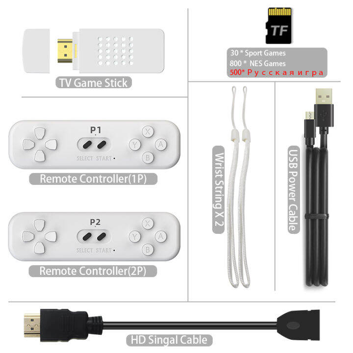 DATA FROG Y2 Fit 4K Game Stick Retro Somatosensory Console Built in 800 ...