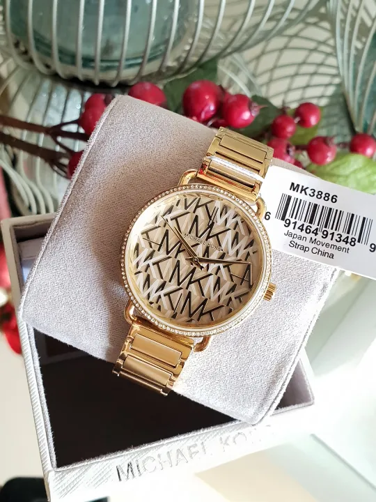 Limited Edition Michael Kors MK3886 Portia Gold Tone & Gold | Lazada PH