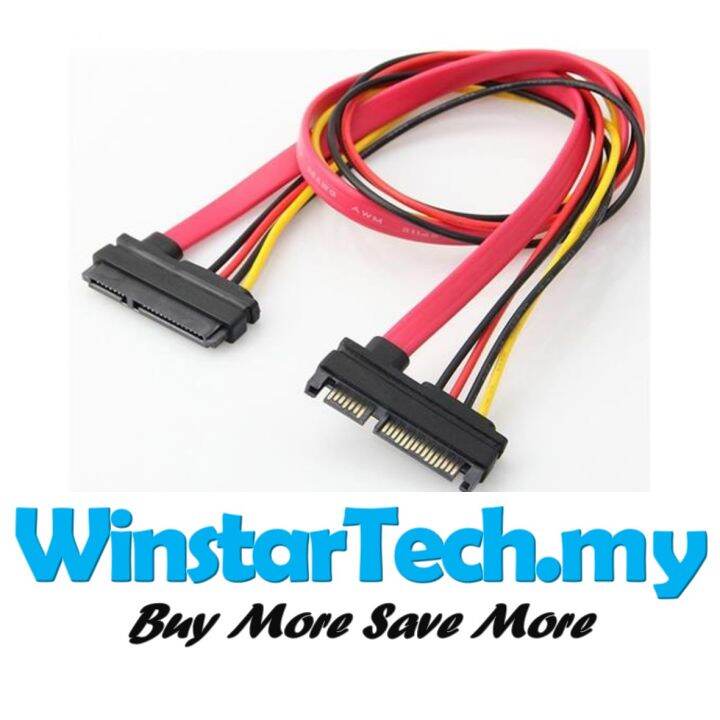 SATA extension male to female cable 7+15 SATA data power combo cable ...