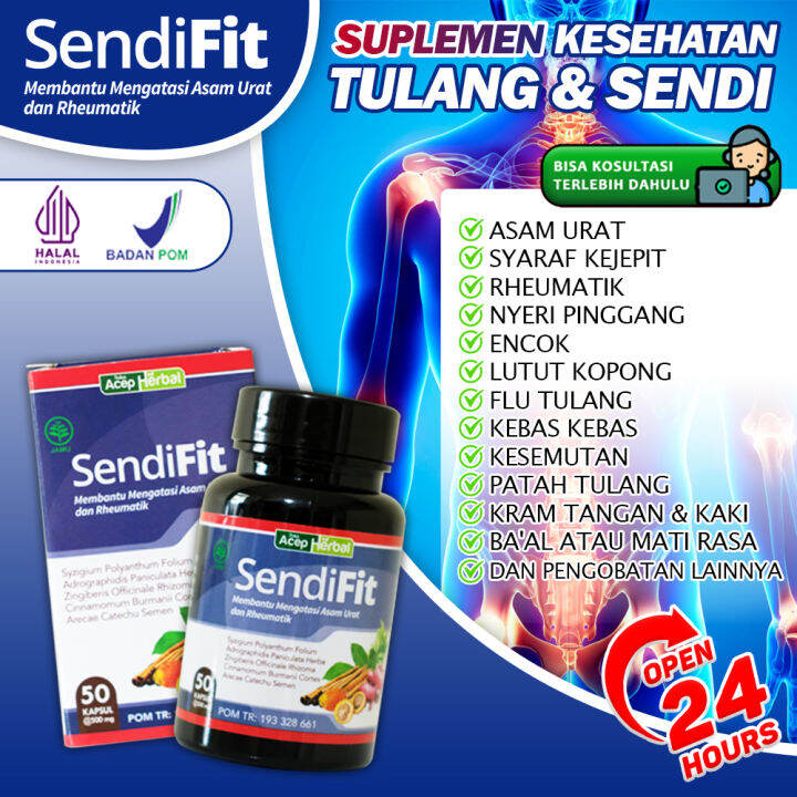 SENDIFIT Kapsul Acep Herbal Obat Sakit Tulang dan Pinggang Kejepit ...