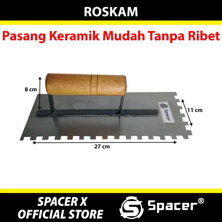 Roskam Gerigi Gagang kayu Raskam Bergerigi untuk pasang keramik dengan ...