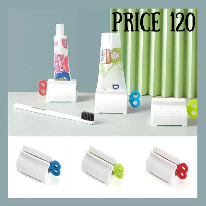 Rolling Tube Toothpaste Squeezer Toothpaste Seat Holder Stand Rotate ...