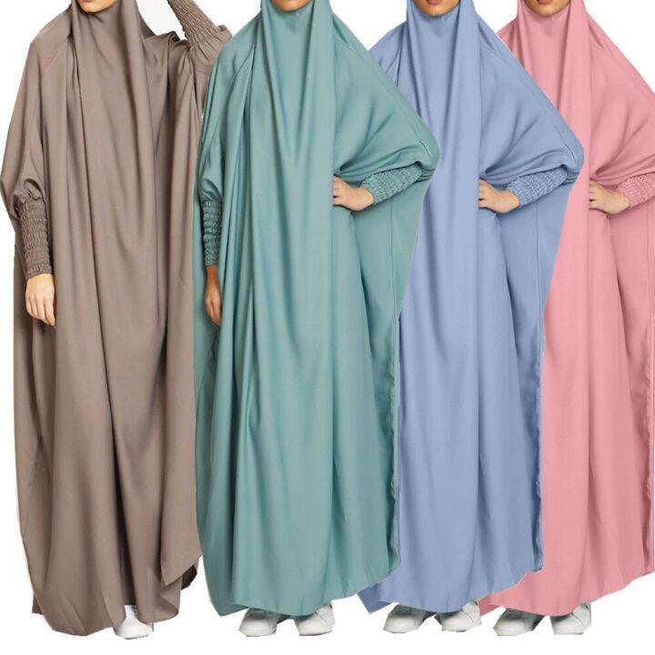 Hooded Abaya Muslim Women Prayer Garment Hijab Dress Arabic Robe ...