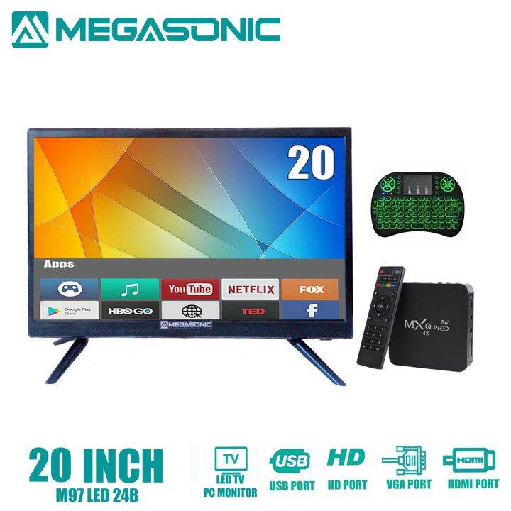MEGASONIC M97-LED24B +TV BOX With Keyboard Screen 20 Inch Screen LED TV ...