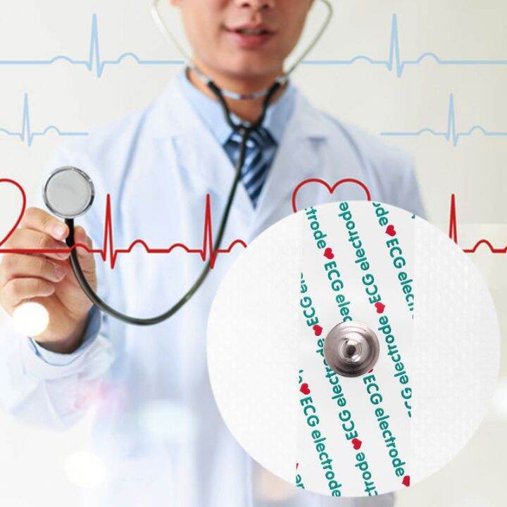 fir♞ ECG Electrode Patch for Electrocardiograph Fittings Lead Wire ECG ...