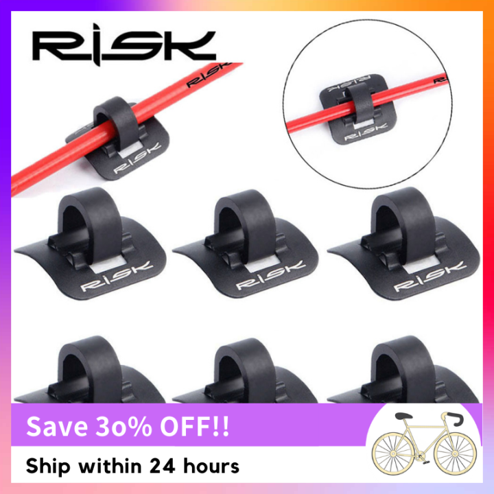RISK 6Pcs Stick-on Cable Guide Bicycle Shift Brake Housing Line Tubing ...