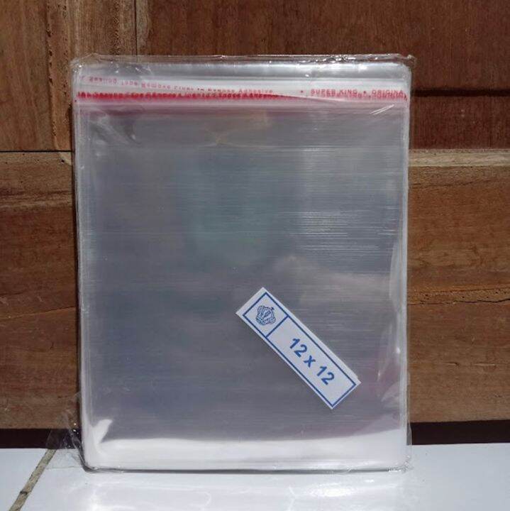 Plastik Opp Seal Lem 12x12 Bening isi 100 lembar Plastic Wrap Kemasan ...