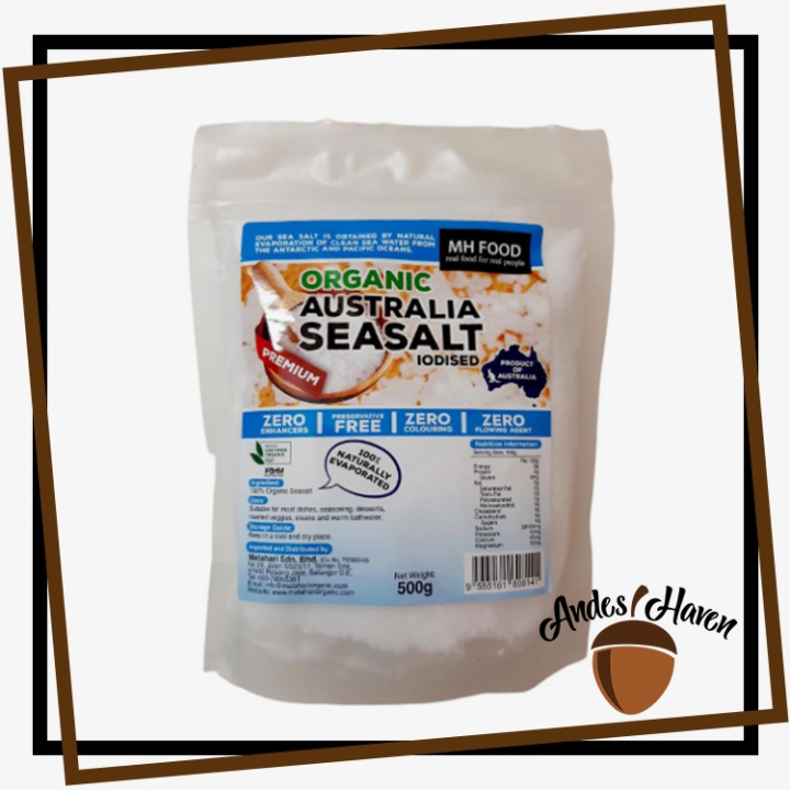 【mh Food】organic Australia Sea Salt Iodised 500g Lazada