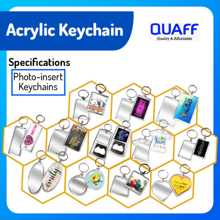 QUAFF Photo Insert Acrylic Keychain (100pcs per pack) | Lazada PH