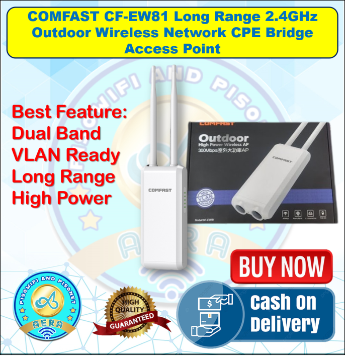 COMFAST CF-EW81 Long Range 2.4GHz Outdoor Wireless Network CPE Bridge ...