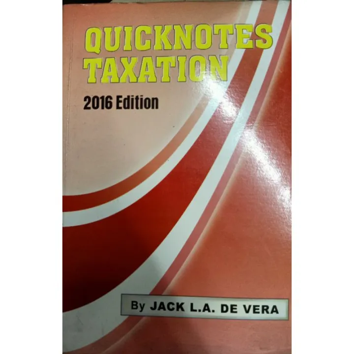 Quick notes Taxation 2016 Ed.♝ | Lazada PH