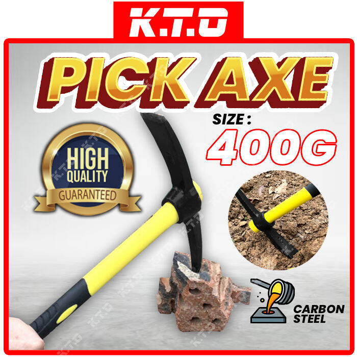 Point & Flat Pickaxes Oval Eye Axe Sharp Hoe / Cangkul Besi / Digging ...