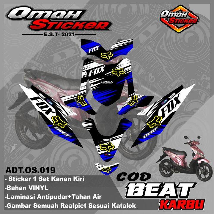 Striping Decal BEAT KARBU. Sticker Striping Lis Variasi Full Body BEAT ...