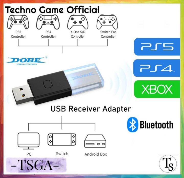 Bluetooth Dongle Controller Receiver PC Stik PS4 PS5 Xbox One Switch ...